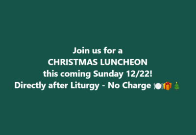 Pre-Christmas Luncheon – St. Jacob Melkite Catholic Church
